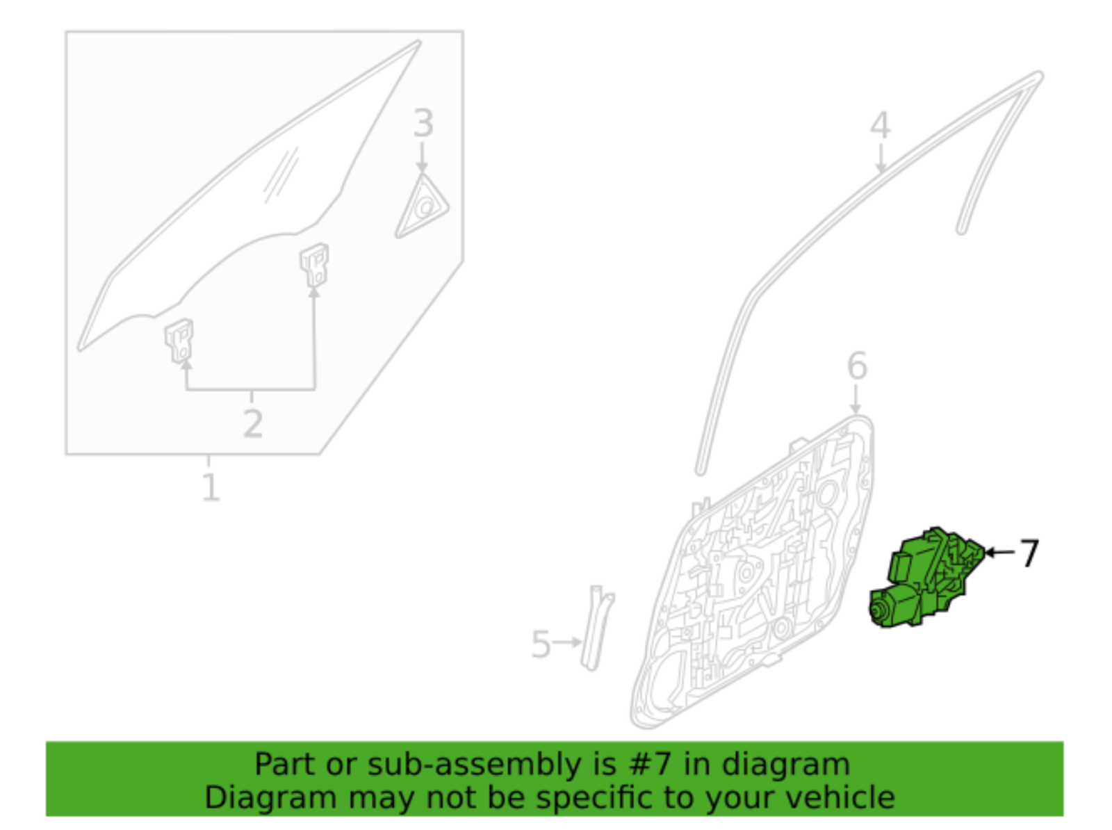 OEM 82450-D9010 Genuine FR/LH Driver Door Window Motor for Kia Sportage ...