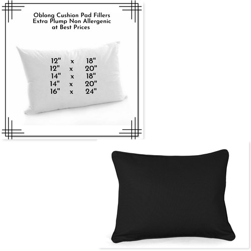 Rectangular/Oblong Hollowfibre Cushion Pads Inner Insert with FREE ...