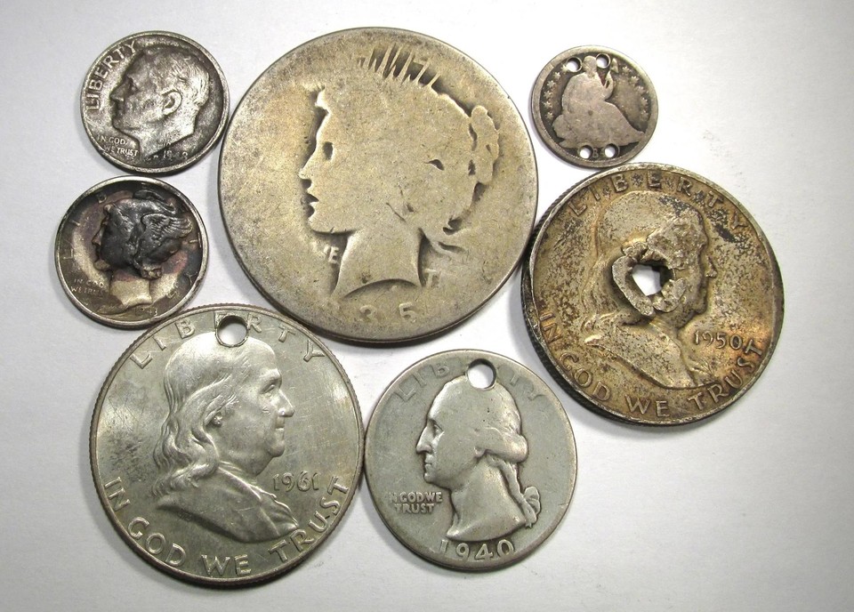 Mutilated Silver Coin Reject Cull Lot CL7 | eBay