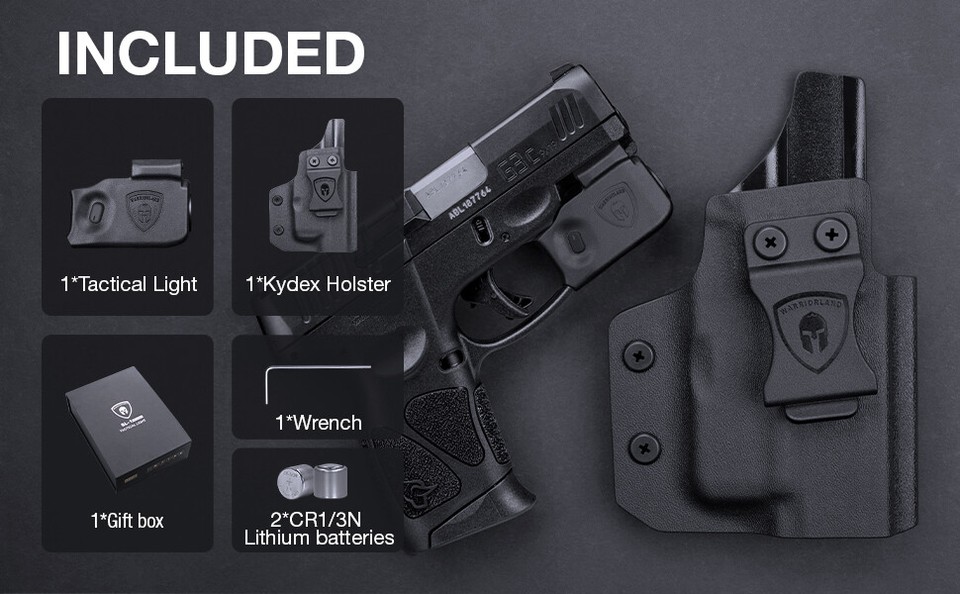 Tactical Flashlight with Kydex Holster Fit Taurus G2C/G3C/ Millennium ...