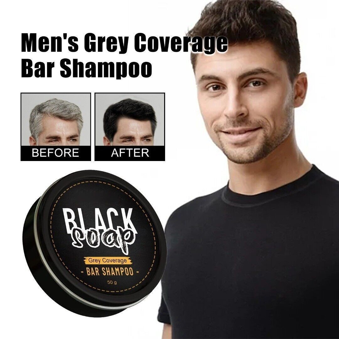 2/4PC Black Hair Soap Grey Hair Coverage Bar Shampoo Hair Darkening ...