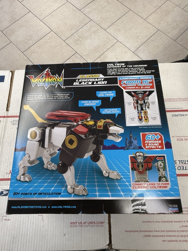 Voltron 40th Anniversary Black Lion Figure | Playmates – NEW READY TO ...