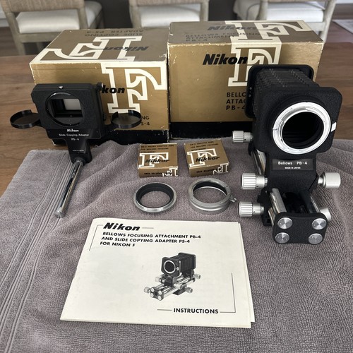 Nikon PB-4 Bellows Focusing Attachment PS-4 Slide Copying Adapter ...