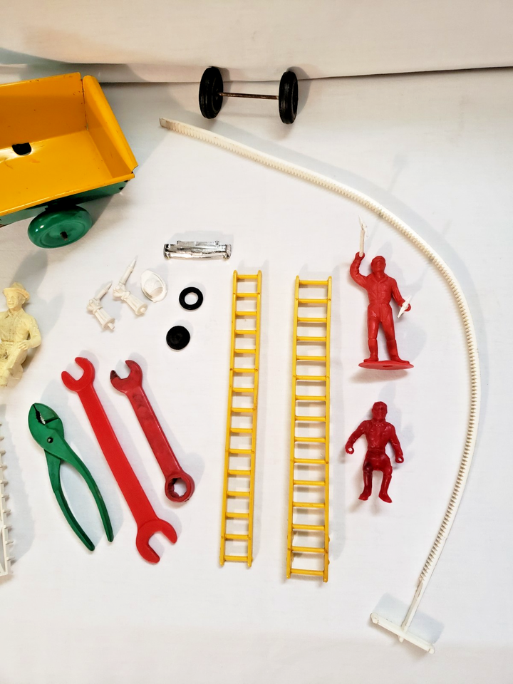 Vtg Lot Toys Parts Piece Metal Plastic Playset 50s 60s 70s Tools ...