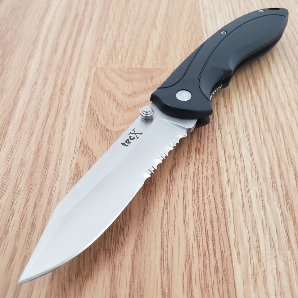 Case XX TecX Linerlock Folding Knife 3.5" Partially Serrated Blade ...