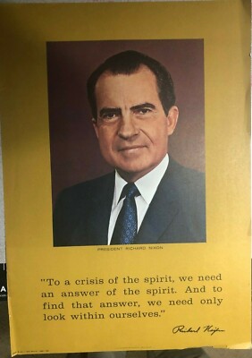 PRESIDENT RICHARD M. NIXON vintage 13" X 18" color print | eBay