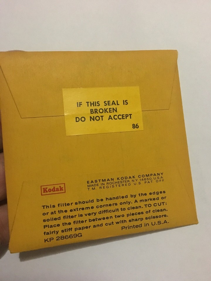 Kodak Wratten 81 Gelatin 3” Square Filter NEW | eBay