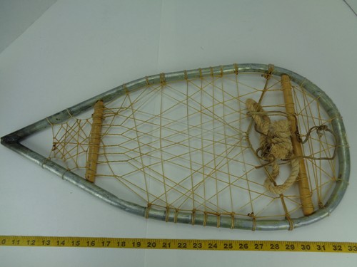 Homemade? Handmade? Metal Snowshoes Snow Shoes 25" long x 12-1/2" wide ...