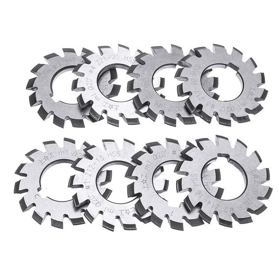 Bevel Gear Involute Gear Cutter Milling Cutter Part Portable 8pcs/set ...