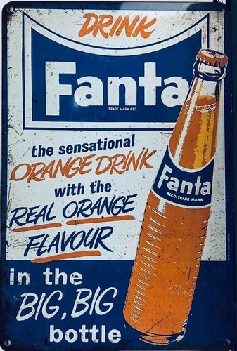 FANTA Tin Metal Sign Rustic Look .. MAN CAVE . brand new. AU SELLER ...