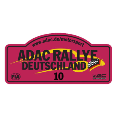 AUTOCOLLANT Autocollant Plaque WRC Rallye d'Allemagne 2017 ADAC ...