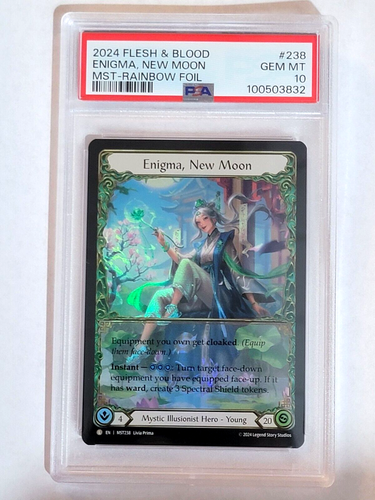 PSA 10 GEM MINT RAINBOW FOIL ENIGMA, NEW MOON! *FAB - PART THE MISTVEIL ...