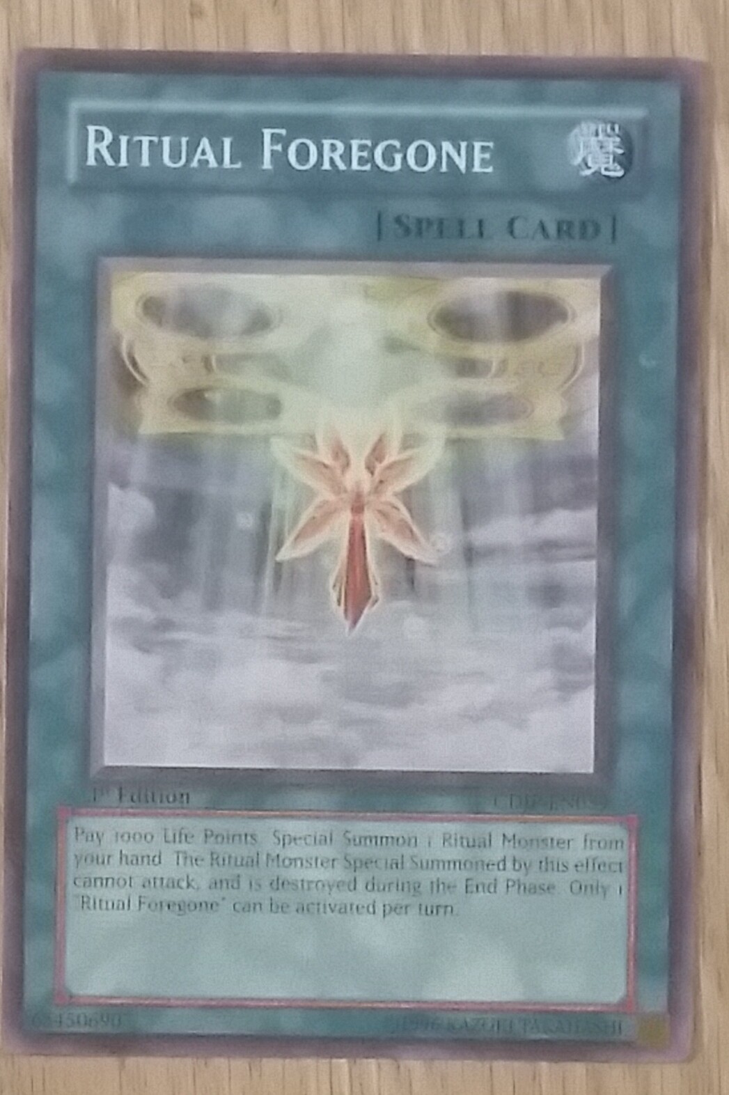 Yu-Gi-Oh Card Ritual Foregone Spell | eBay