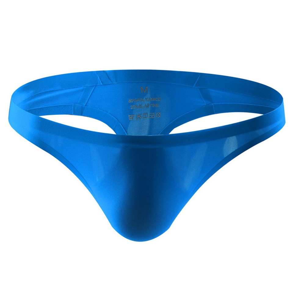 Männer Sexy Eis Seide Bikini Unterwäsche Low Rise T-Back G-String Tanga ...