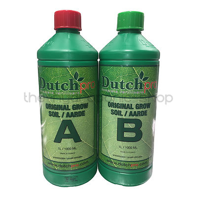 Dutch Pro Soil Grow 1 Litre 1L A+B Veg Plant Feed Nutrients Hydroponics ...