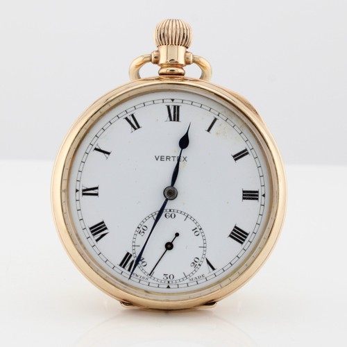 Antique 9ct Gold Vertex Open Face Pocket Watch, Working, Hallmarked ...