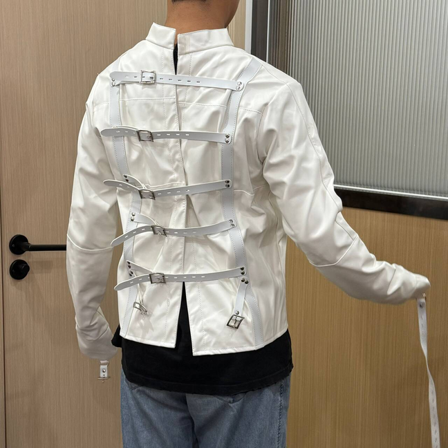 USA Asylum Straight Jacket Costume S/M L/XL BODY HARNESS Restraint ...
