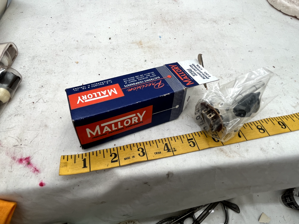 vintage mallory 3234j rotary switch non-shorting 3 circut 4 pos ...