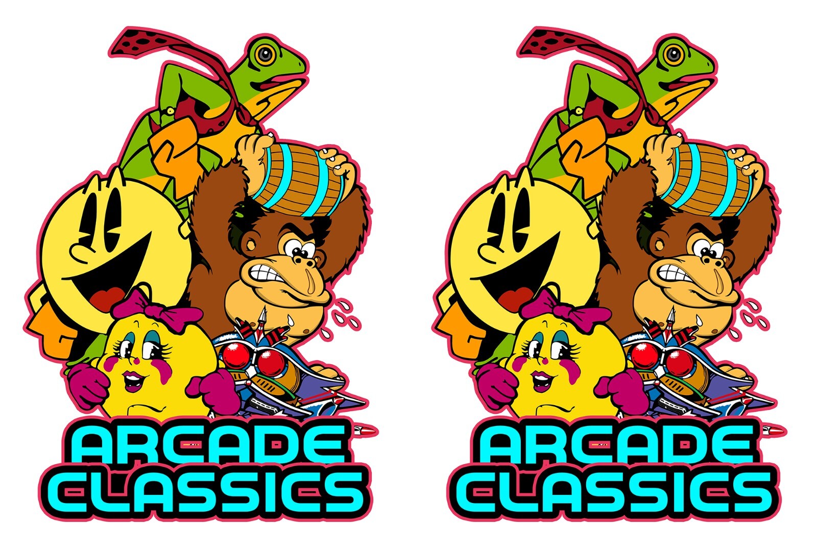 Mame Multicade Classics Side Art Arcade Cabinet Graphics Decals ...