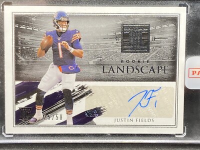 JUSTIN FIELDS 2021 PANINI IMPECCABLE ROOKIE RC LANDSCAPE 25/50 ...
