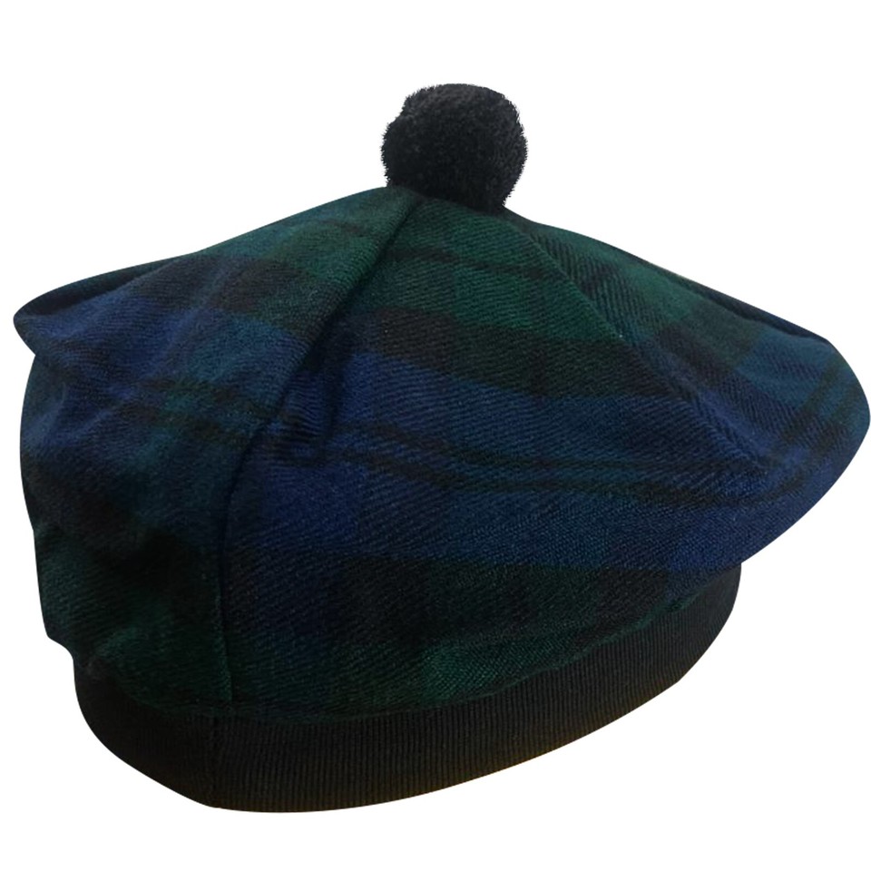 Men's & Women’s Scottish Tam O Shanter Hat Bonnet Traditional Tammy Cap ...