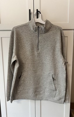 Men’s Large All In Motion Mesh Spacer Heathered Gray Quarter Zip | eBay