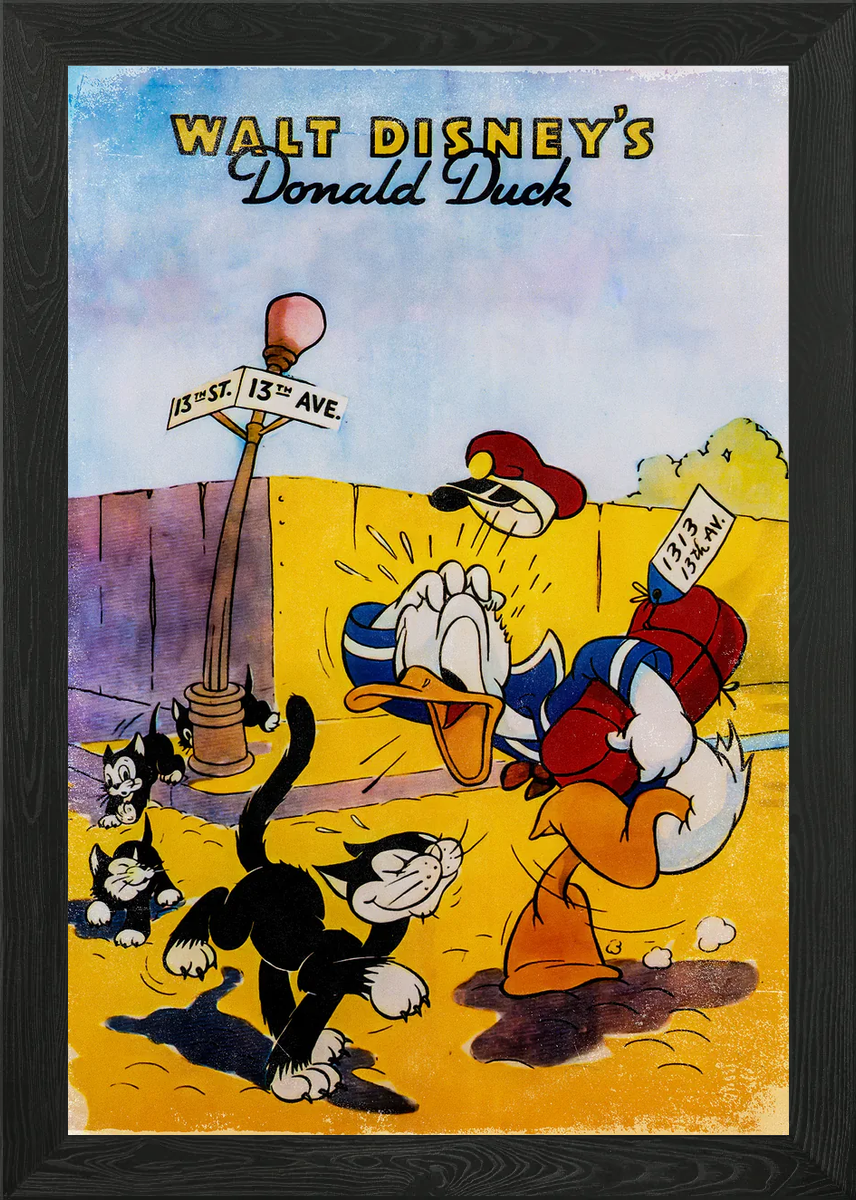 Bad Luck Donald Duck Framed Wall Art Poster Canvas Print Picture | eBay UK