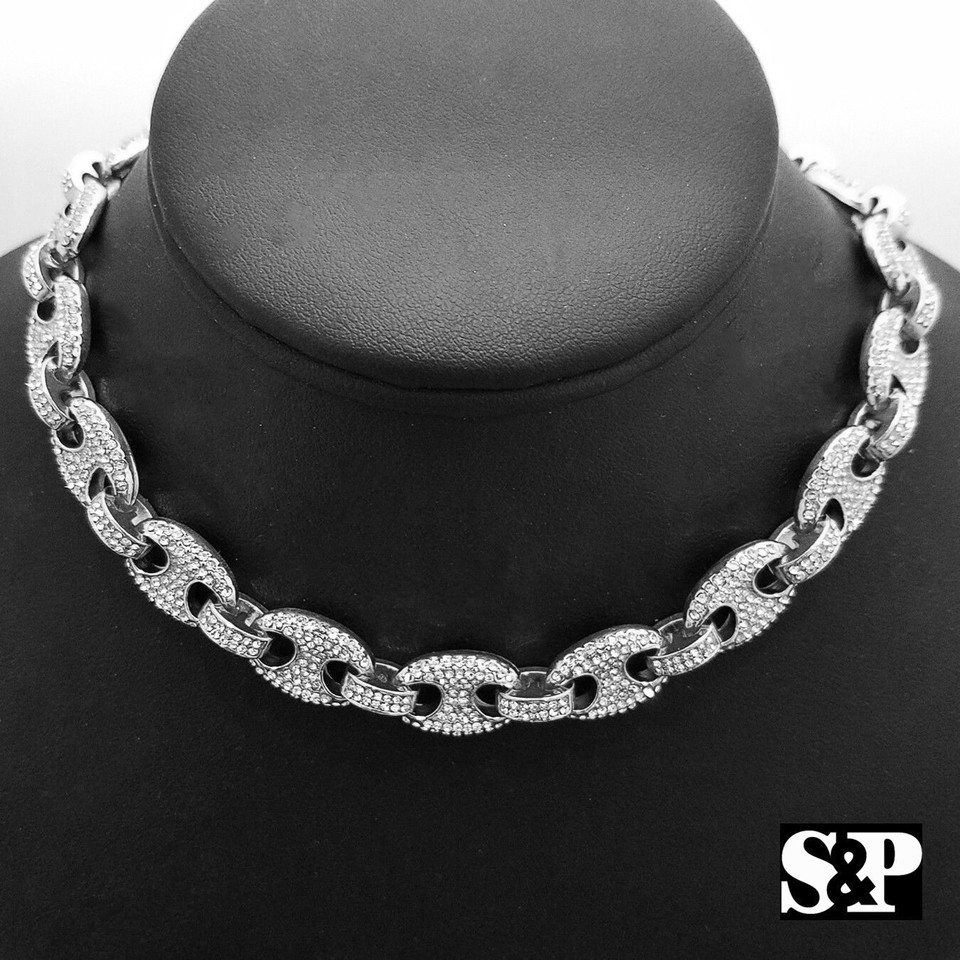 Hip Hop JIGSAW Tekashi69 pendant 18" Full Iced Marina Choker Chain ...