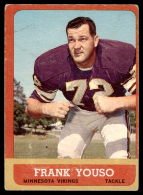 1963 Topps Football Card Frank Youso Minnesota Vikings #102 VG | eBay