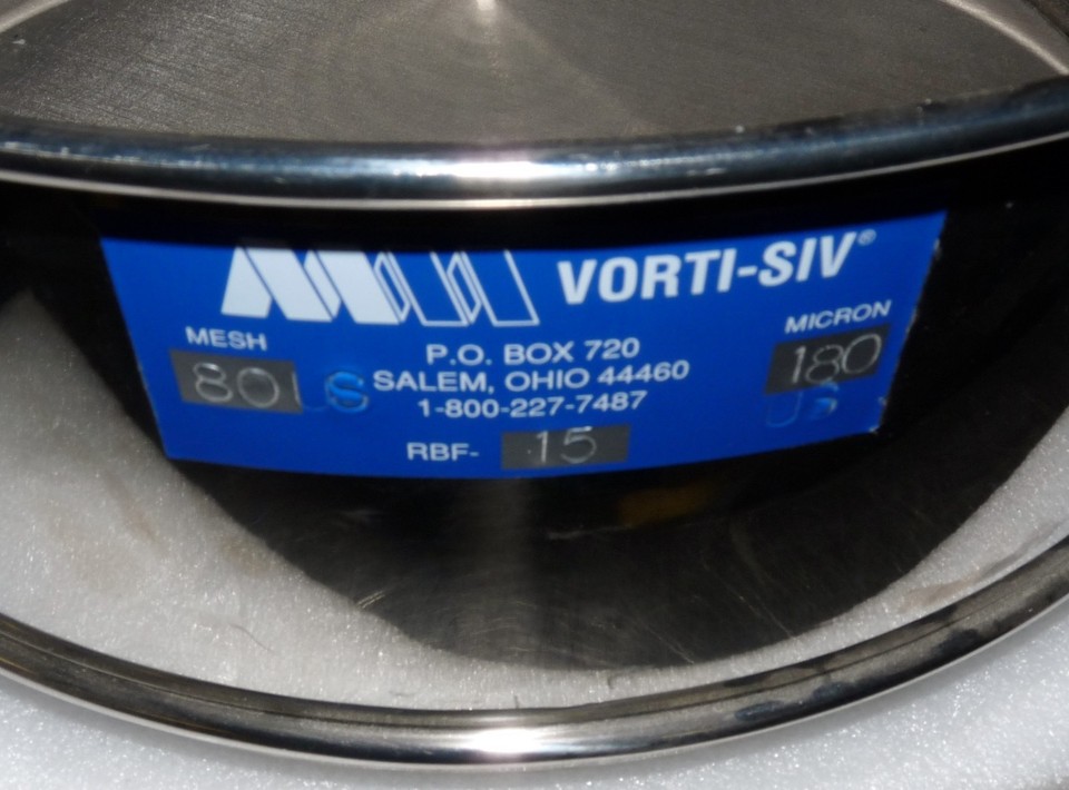 VORTI-SIV RBF-15 SIEVE 80 MESH 180 MICRON SANITARY STACKABLE W/O SPOUT ...