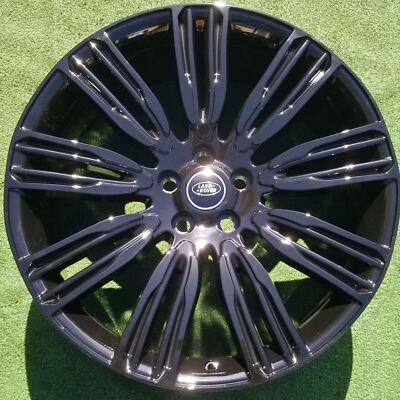 4 New Black Range Rover Wheels 22 inch OEM Factory Spec Land 9012 Set ...
