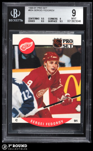 Sergei Fedorov RC BGS 9: 1990-91 Pro Set Rookie Card #604 | eBay