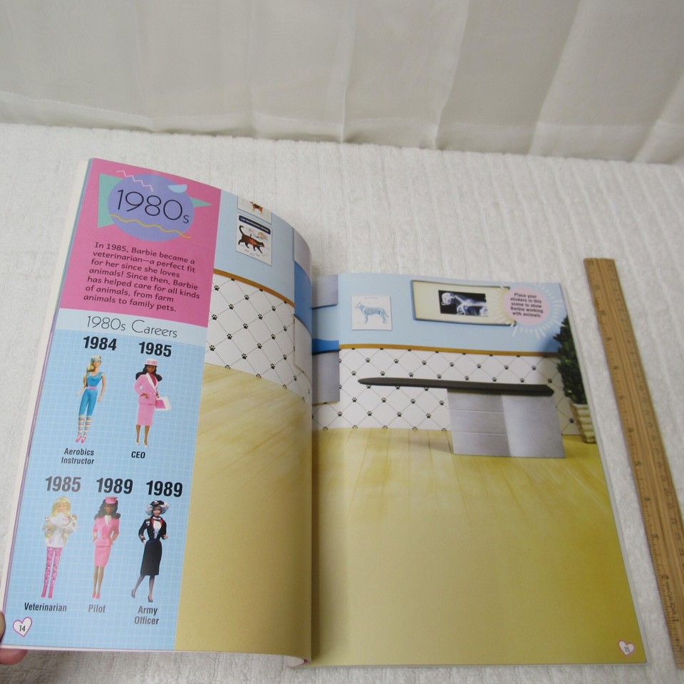 Barbie Super Sticker Book Barbie Through The Decades 1000 Color ...