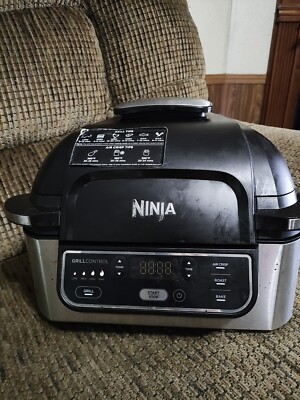 Ninja AG301 Foodi 5-in-1 Indoor Grill with 4-qt Air Fryer Roast Bake | eBay