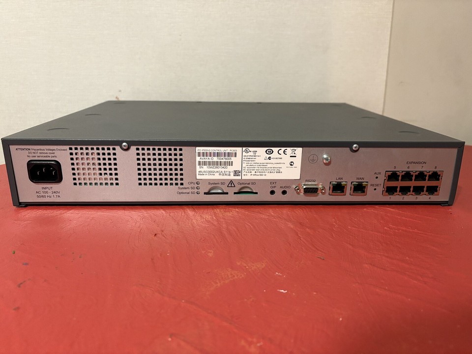 Avaya IP Office IP500 V2 IPO500v2 Control Unit 700476005 W/ 700476021 ...