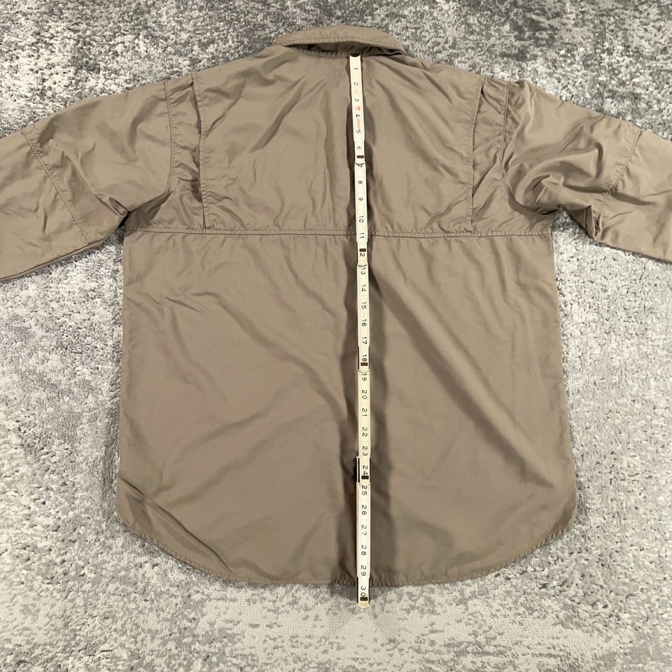 Columbia Fishing Shirt Mens XL Brown Long Sleeve Omni Shade Sun ...