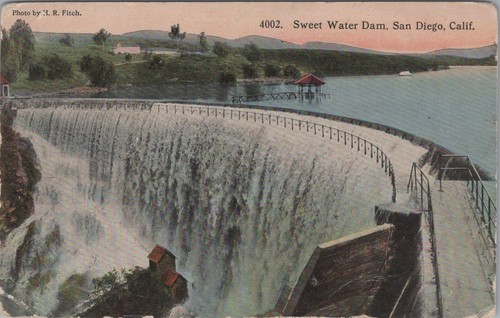 Sweet Water Dam San Diego California Vintage Postcard Postcard | eBay