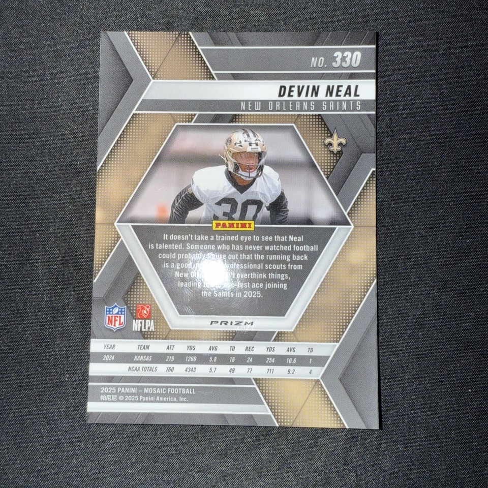2025 Mosaic Purple Scope Devin Neal RC Saints | eBay