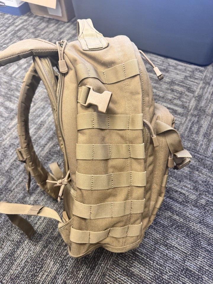 5.11 Rush 12, 24L Tactical MOLLE System Nylon Backpack Tan Adjustable ...