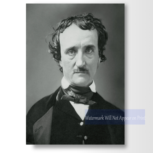 Vintage Edgar Allan Poe Portrait - American Writer & Poet 1849 - Photo ...