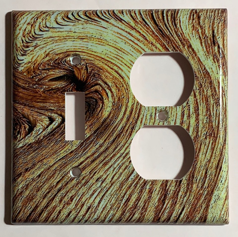 Rustic Barn Wood Light Switch Outlet Toggle Rocker Wall Cover Plate ...