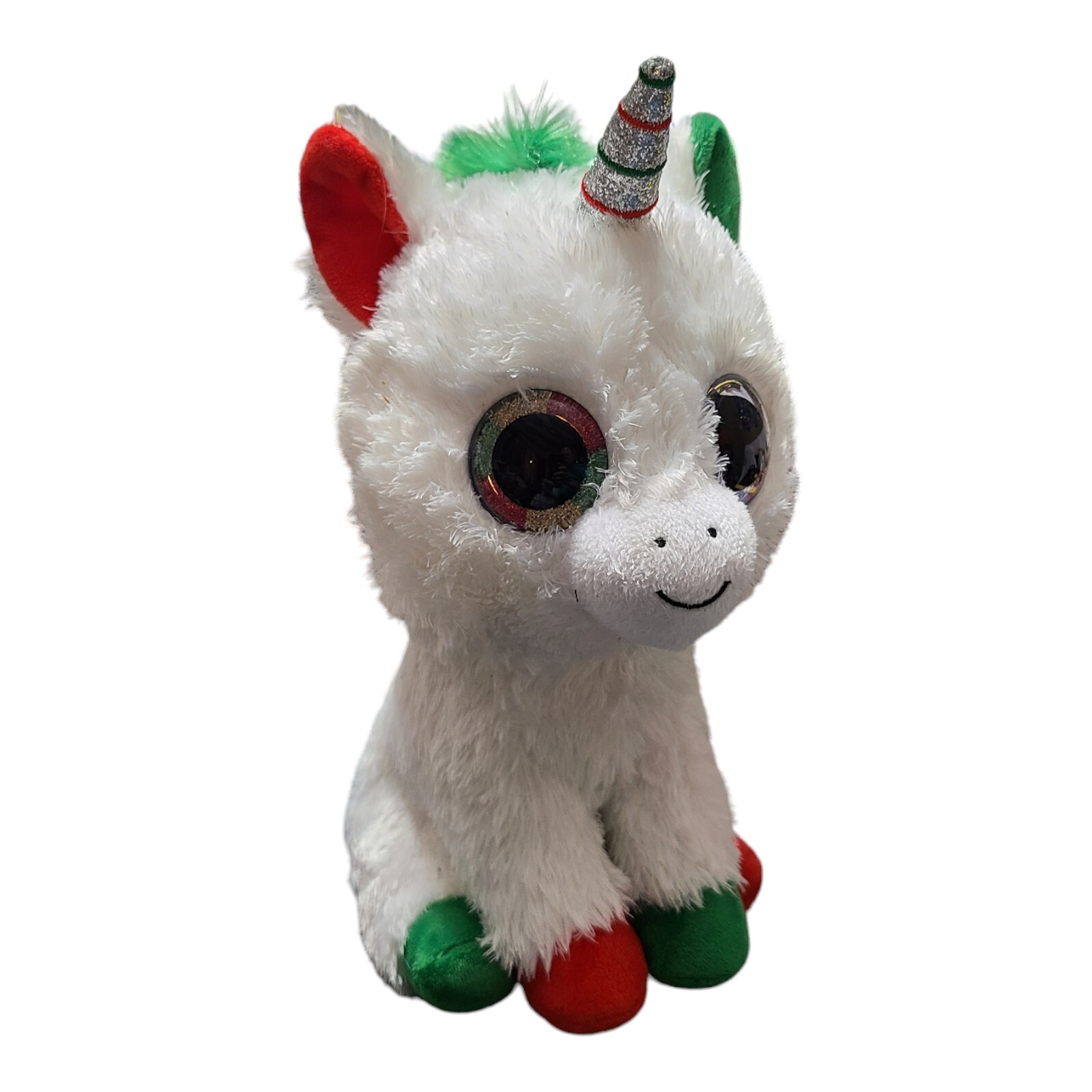 Ty Beanie Boos Candy Cane The Unicorn 6” Christmas Plush With Glitter ...