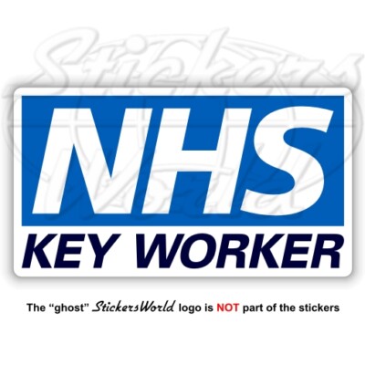 NHS KEY WORKER Vinyl Bumper Sticker 155mm Support our Heroes Virus ...
