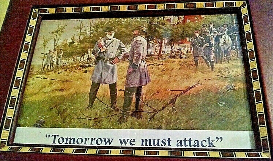 CIVIL WAR FRAMED MAGNET ROBERT E LEE JAMES LONGSTREET SEMINARY 1963 ...