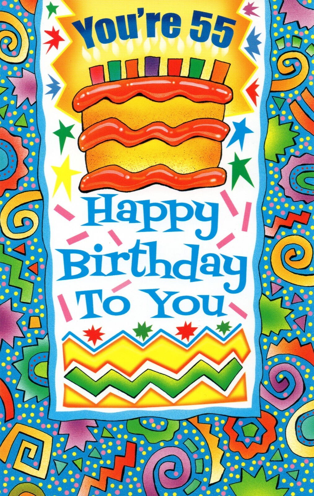 Happy 55TH BIRTHDAY Card FOR 55 YEAR OLD, Party Fun by Stockwell ...