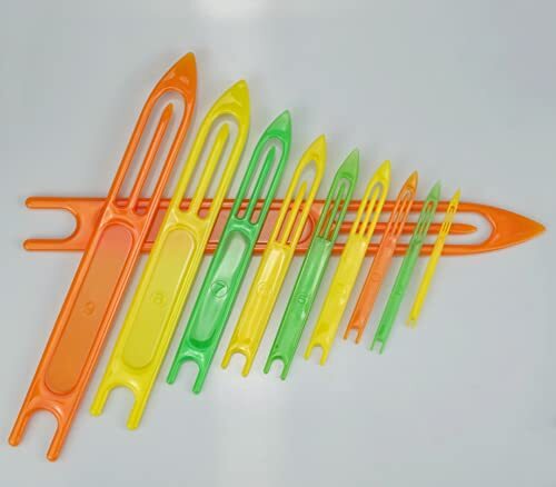 10pcs Netting Needle Shuttles Plastic Repair Fishing Extrawide Model 1 ...
