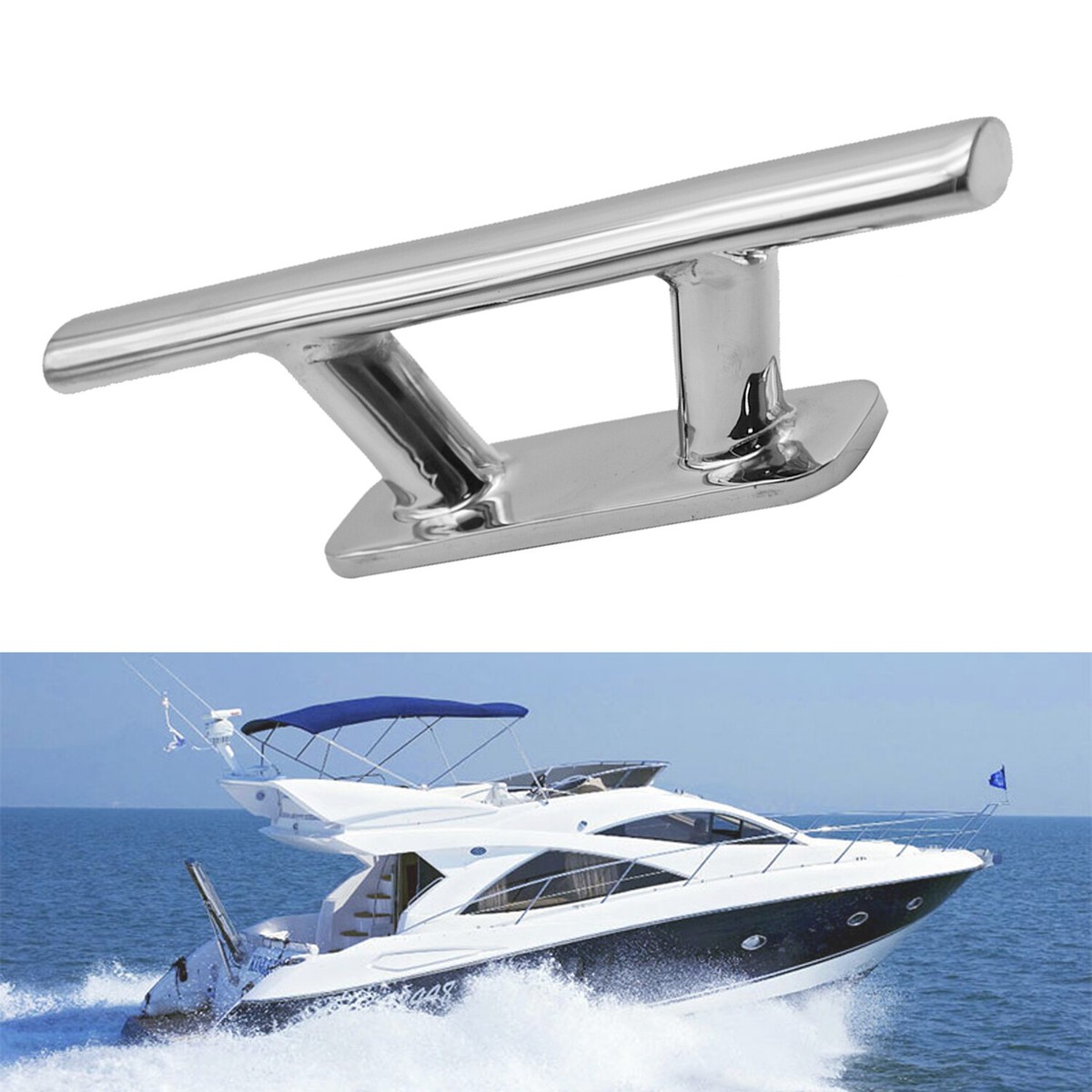 Amarine-made 8 Inch Stainless Steel 316 Pull Up Cleat - Flush Mount ...