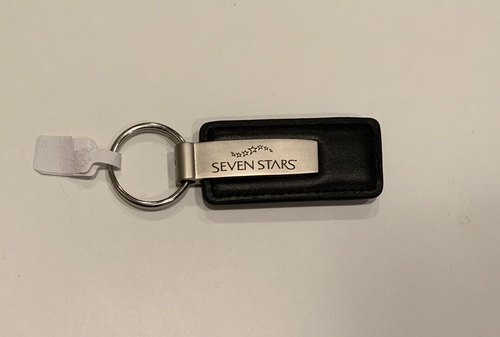 Seven Stars Black Leatherette Keychain New Key Ring Hotel | eBay