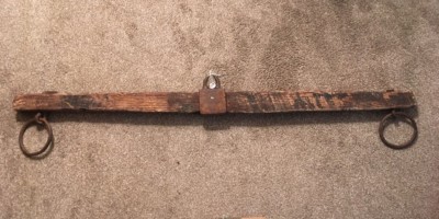 Antique Primitive 44.5” Harness Ox/Cattle Yoke Dark Wood & Metal Farm ...