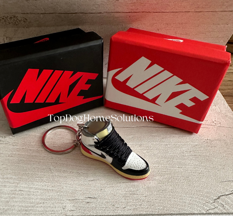 Mini Nike Keyring Sneakers 🔥3D Jordan 1 keychain Trainer Sports Shoe ...
